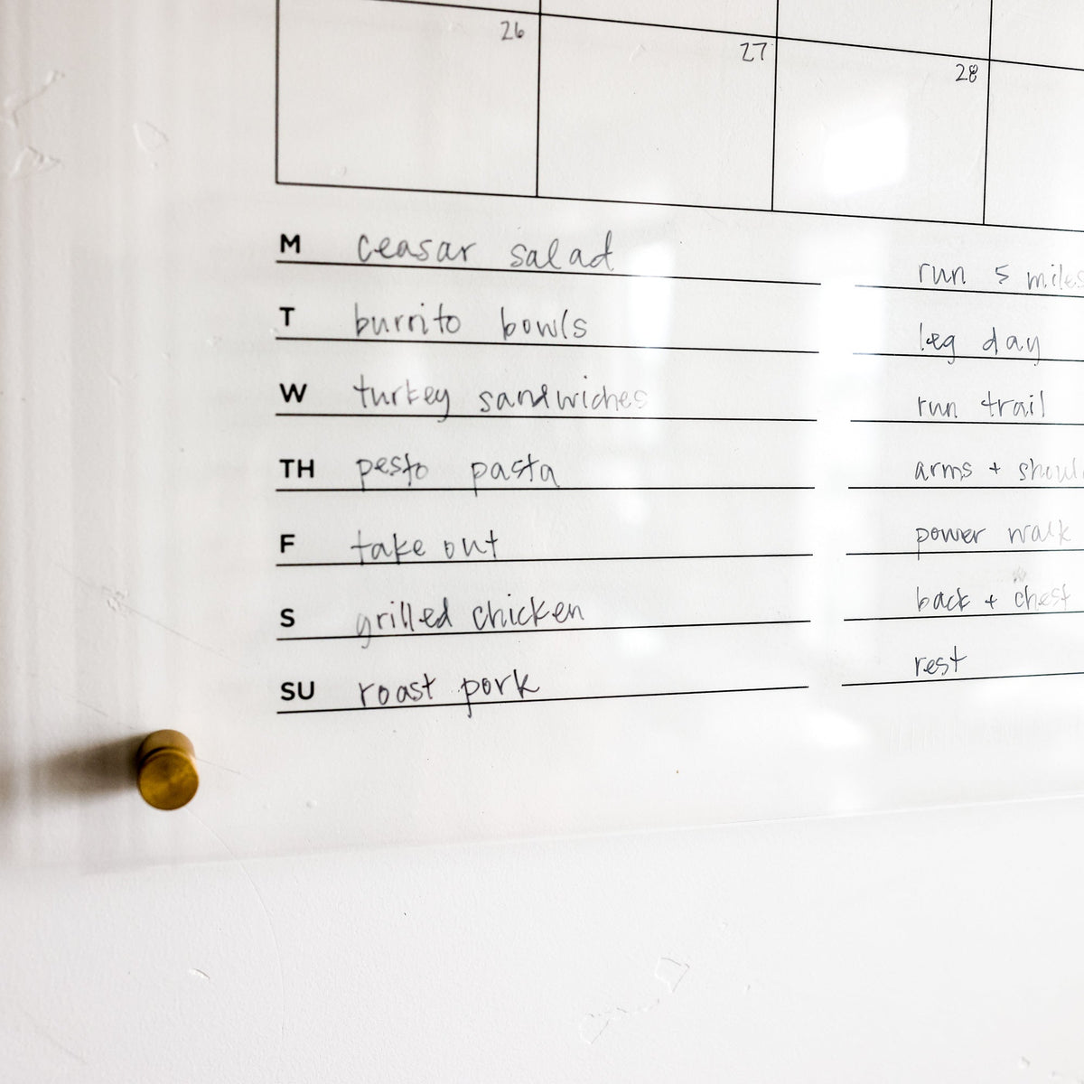 ACRYLIC WALL CALENDAR – Highland Hardware